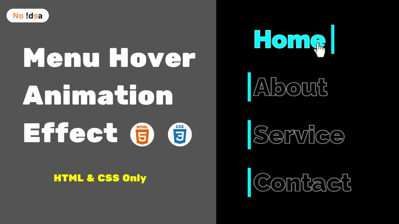 Html Css Hover Effect Menu Hover Effects Css Html Css Menu Bar