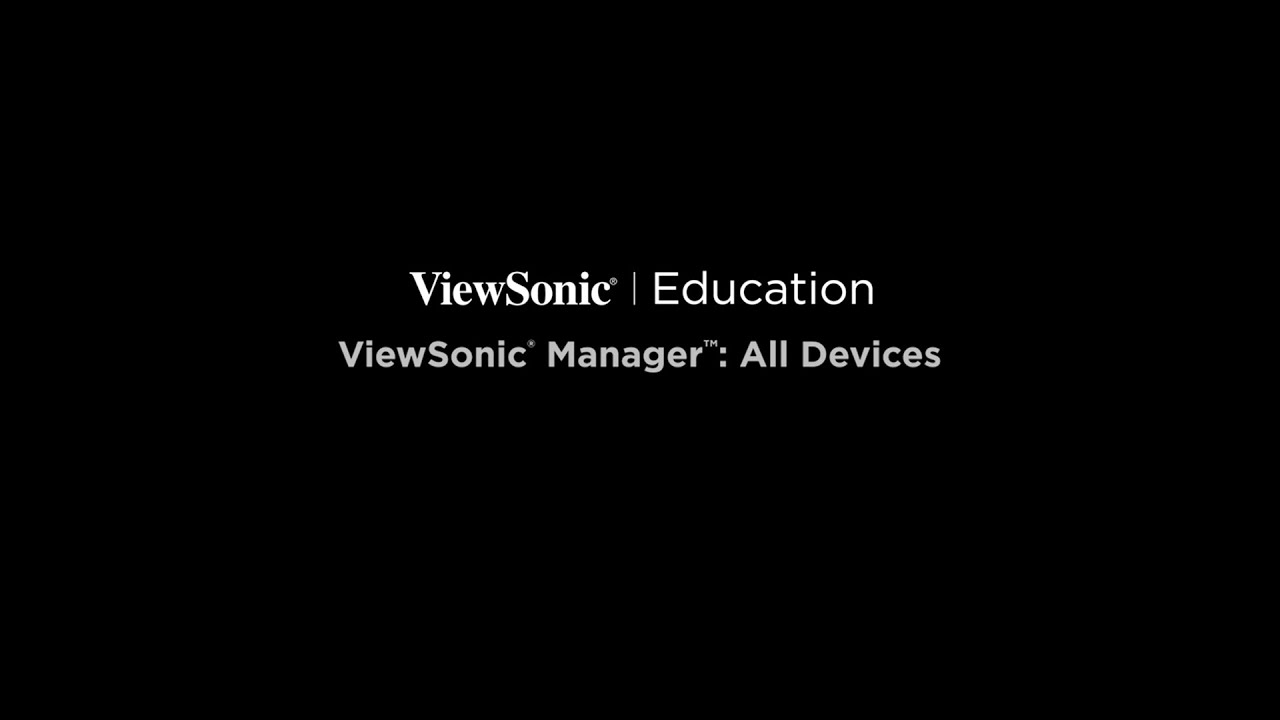 Viewsonic Manager All Devices Overview Youtube