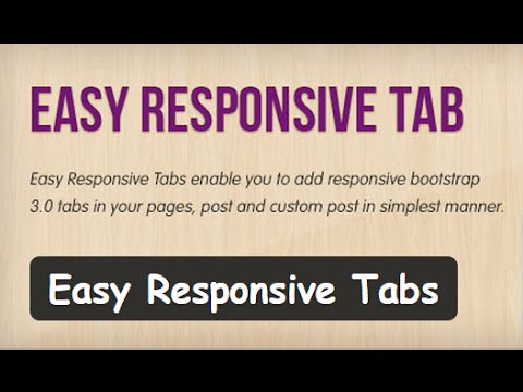 How To Use Easy Responsive Tabs In Wordpress Youtube