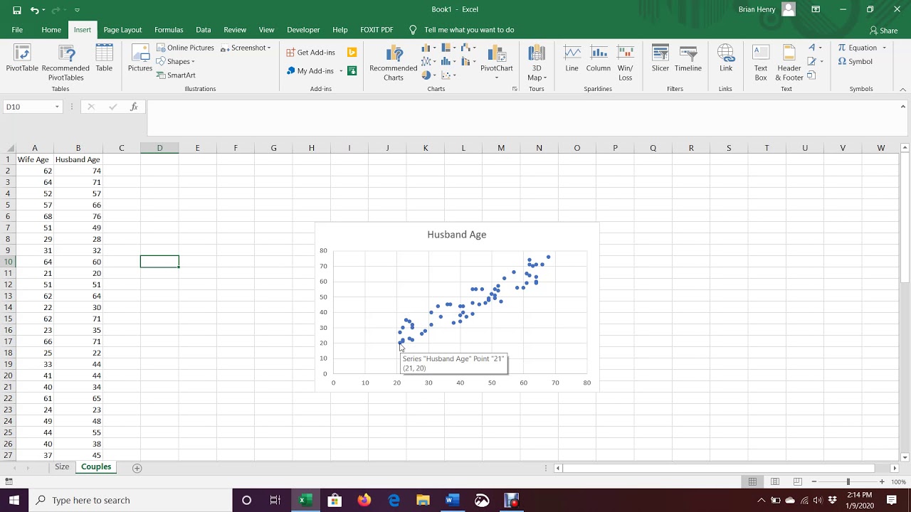 Scatterplot In Excel Youtube