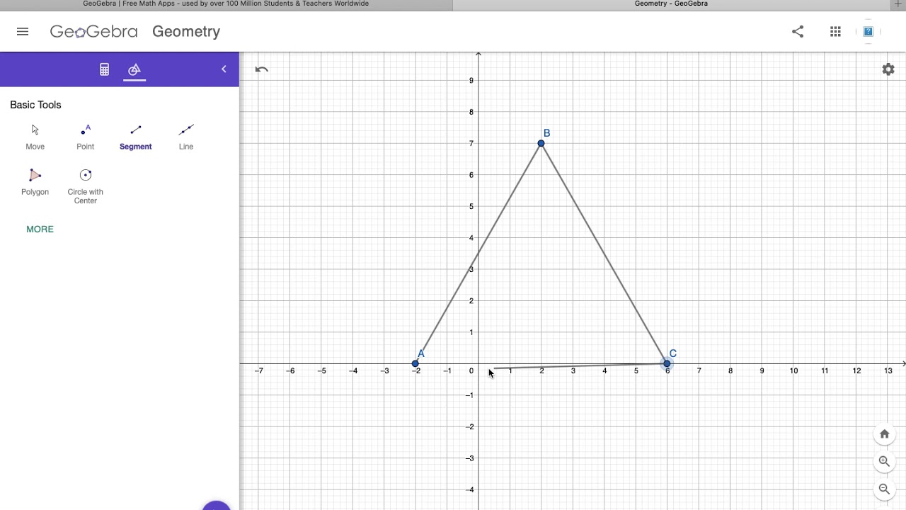 Using Geogebra To Find Length And Midpoints Of A Polygon Graphing