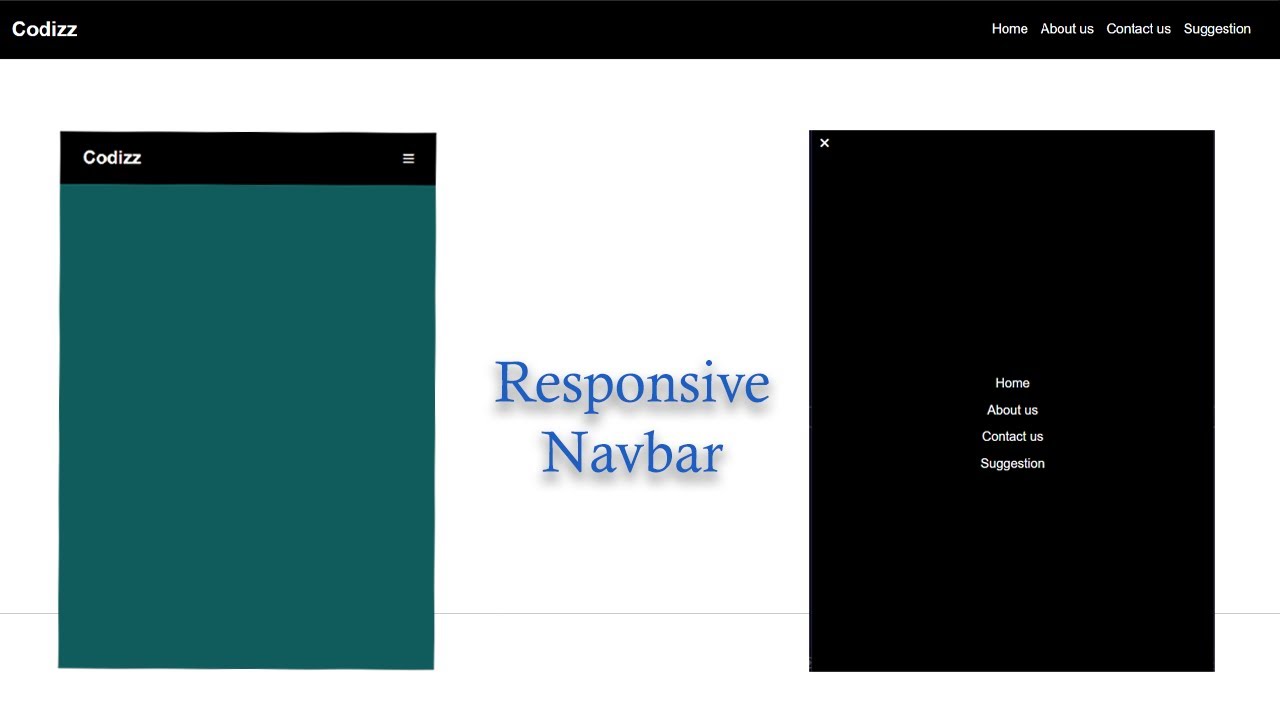 Responsive Navbar Using Html Css And Javascript Youtube