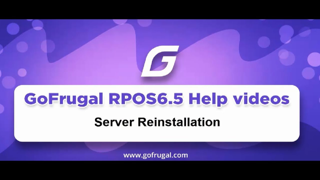 Steps To Perform Server Reinstallation Gofrugal Rpos6 5 Youtube