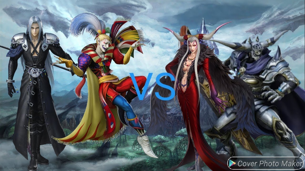 Dissidia Final Fantasy Nt Sephiroth Kefka Vs Garland Ultimecia
