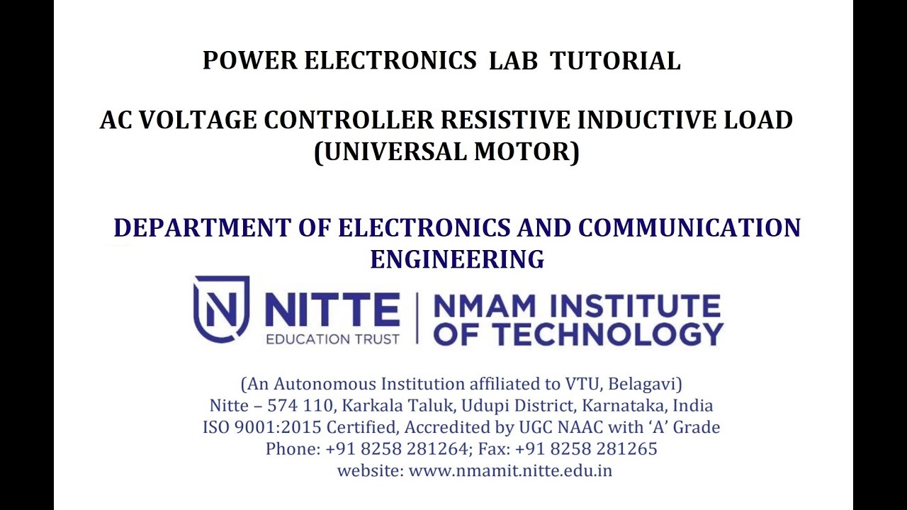Power Electronics Lab Tutorial Ac Voltage Controller For Resistive