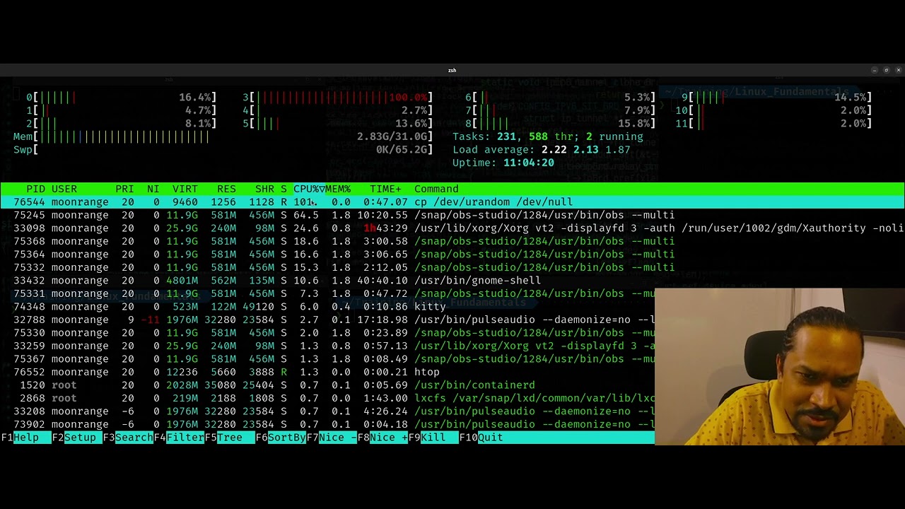 Linux Command Line Setting Cpu Affinity To A Process On Linux Youtube