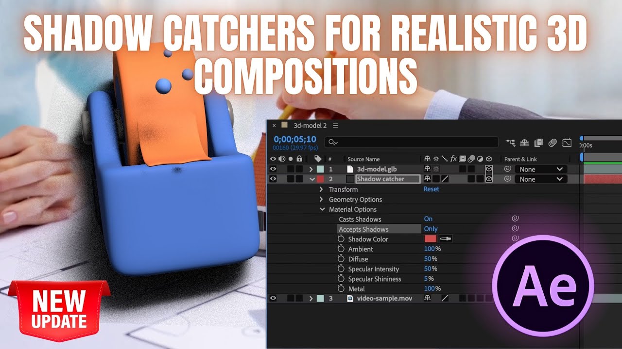 Shadow Catchers For Realistic 3d Compositions In After Effects Youtube