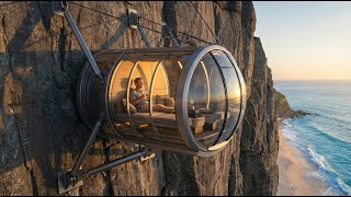 This Man Built A Capsule Hotel On A Rock Cliff Building A House On A ...