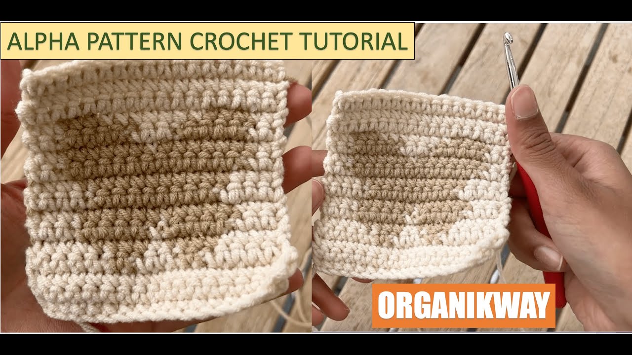 Alpha Pattern Crochet Step By Step Tutorial For Beginners Youtube