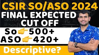 Csir Aso So Expected Cut Off 2024 Csir So Cut Off Csir Aso Cut Off 2024 ...