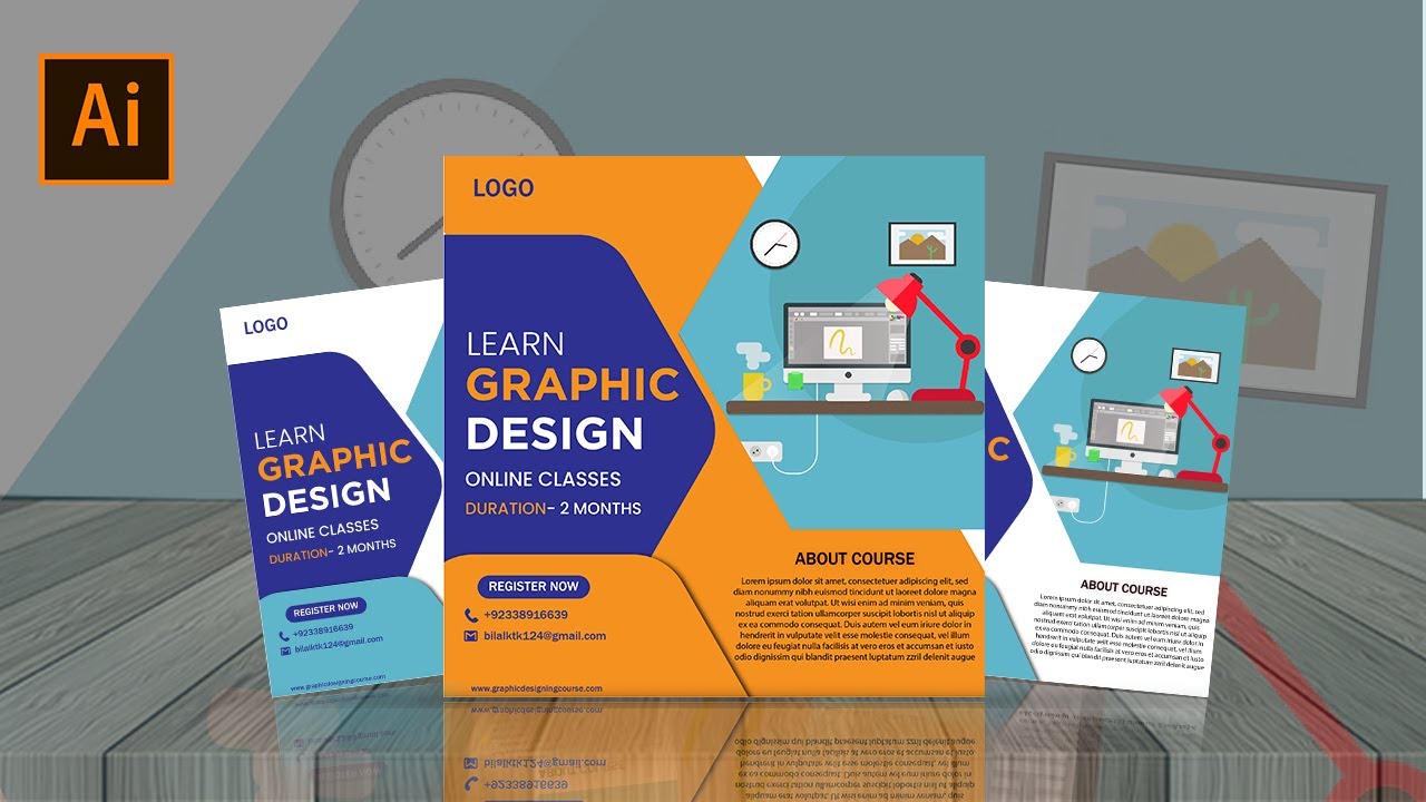 Poster Design Illustrator Tutorial Youtube