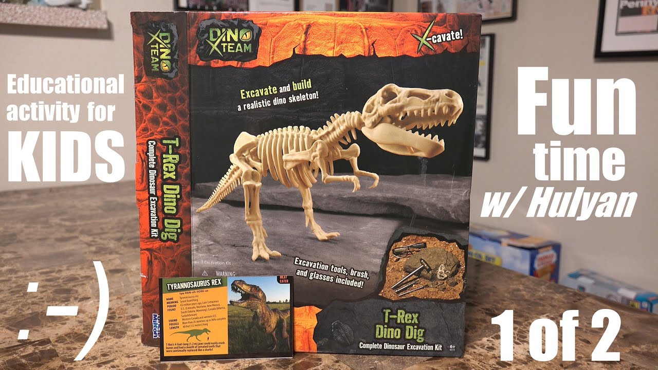 Dinosaur Toys T Rex Dino Dig Complete Excavation Kit Unboxing