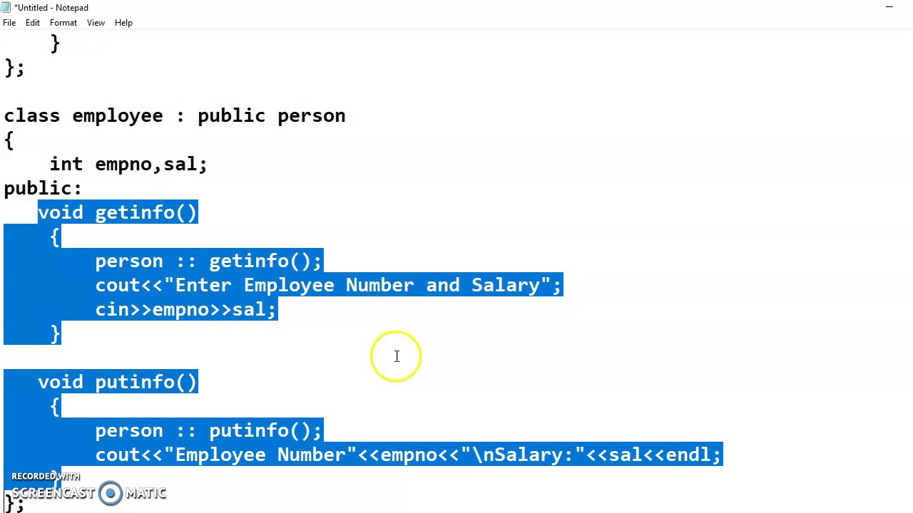 Multilevel Inheritance Youtube