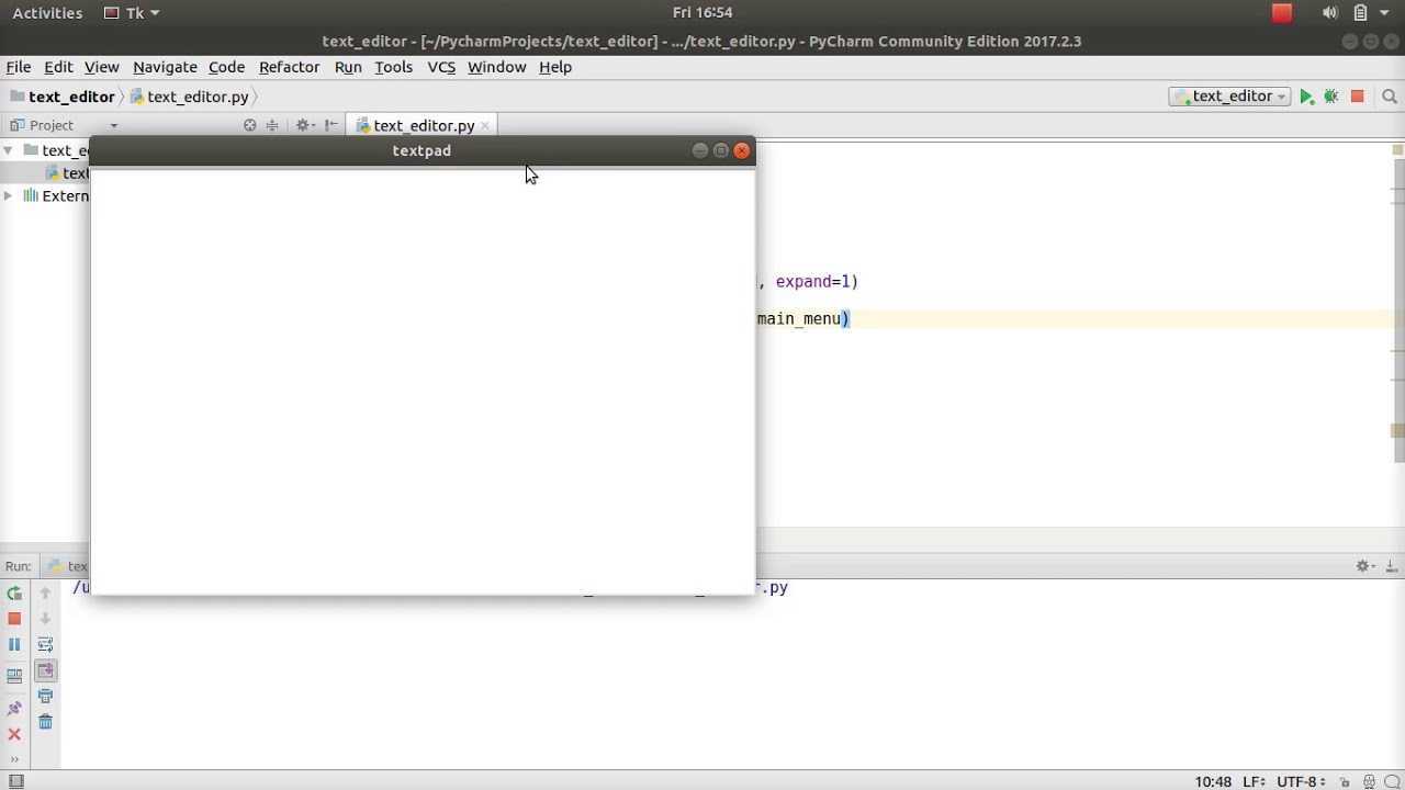 Python Gui Tutorial 46 Text Editor Adding Menus Youtube