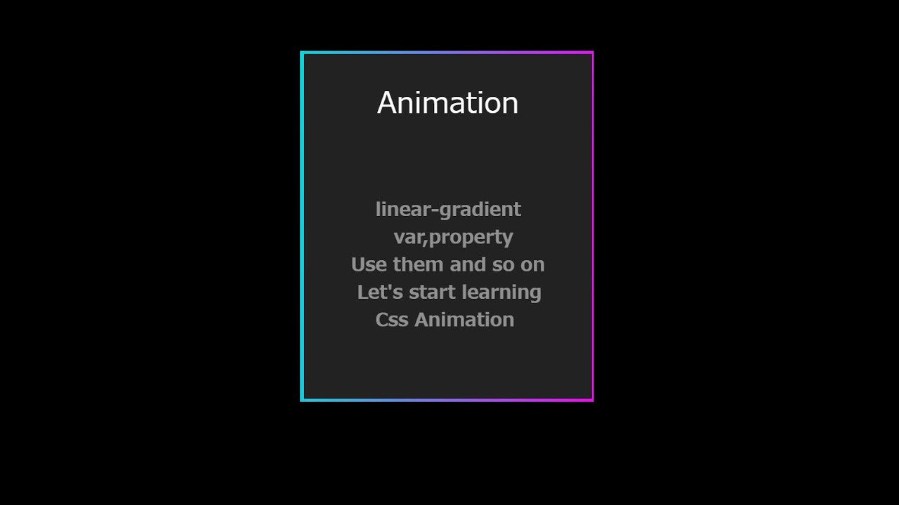 Css Animation Gradient Youtube