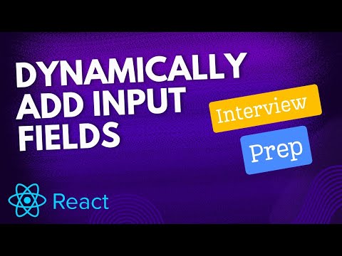 Dynamically Add Fields In React Js React Js Interview Coding Question