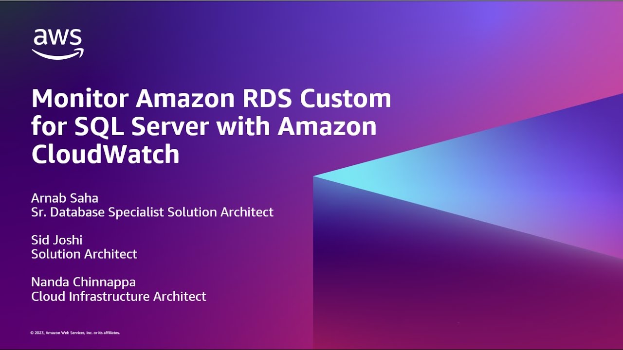 Monitor Amazon Rds Custom For Sql Server Using Amazon Cloudwatch