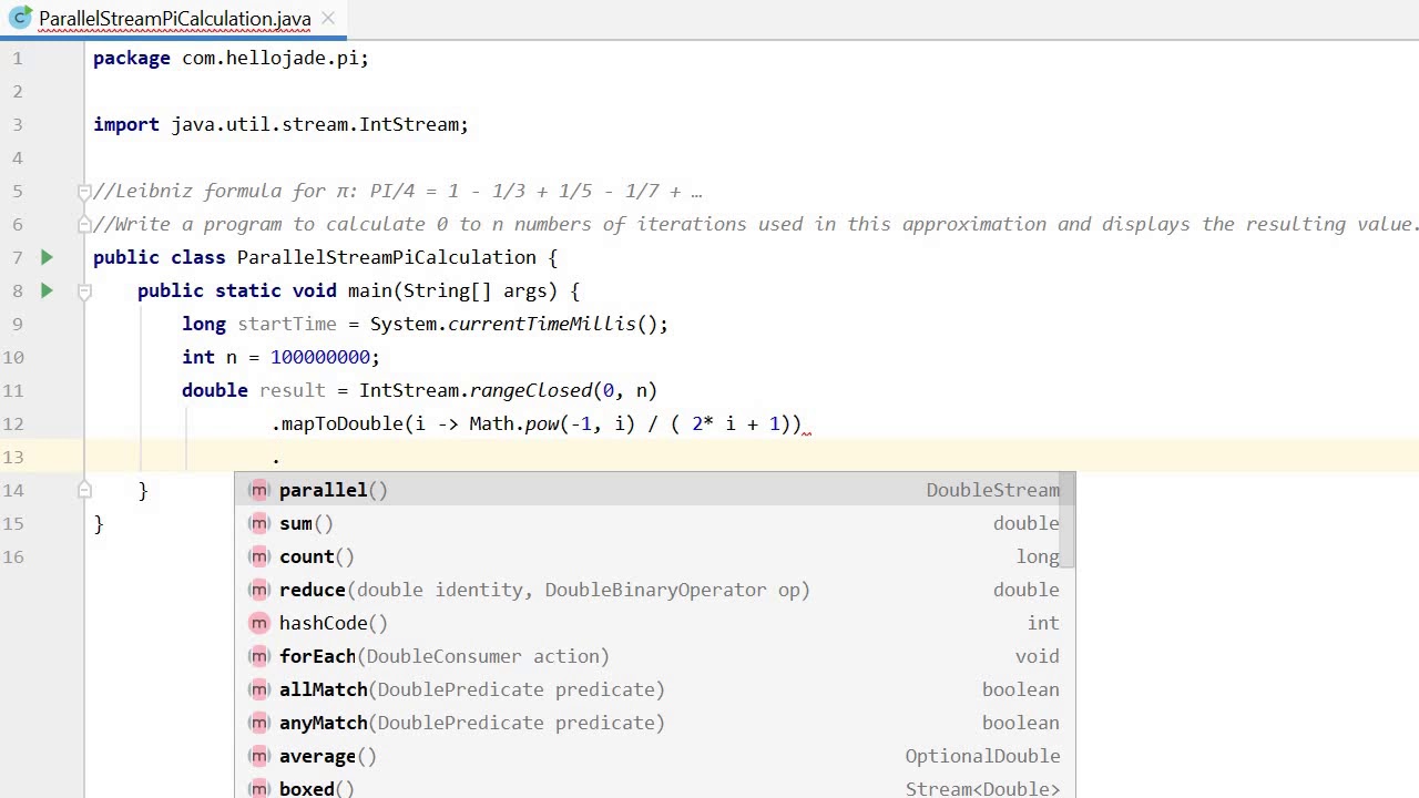 Use Java Parallel Stream To Calculate Pi Youtube