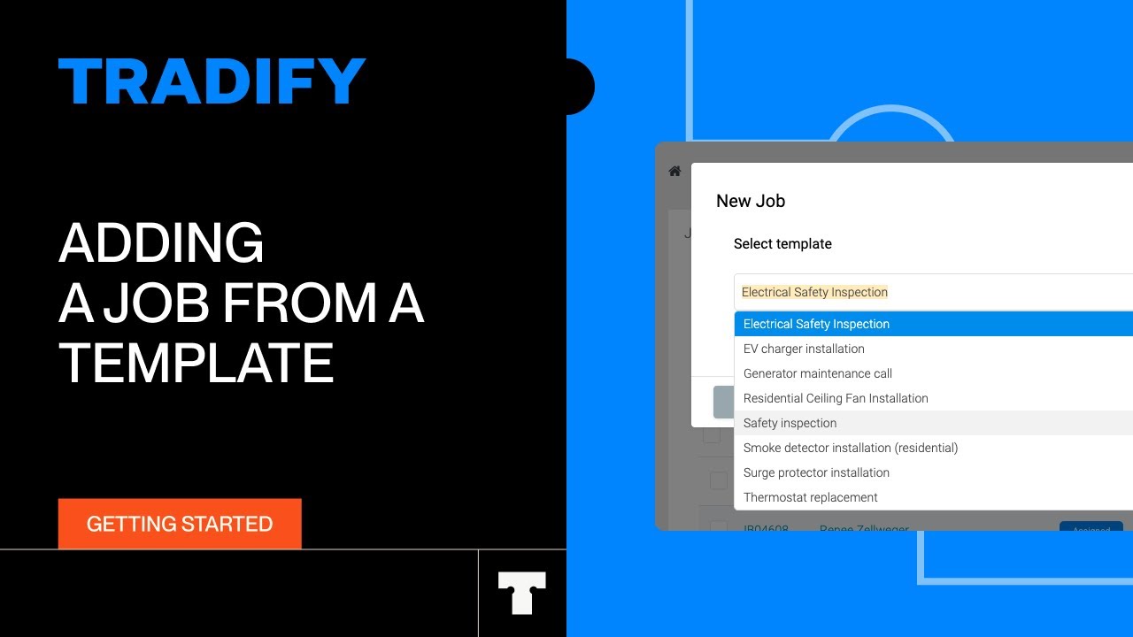 Adding A Job From A Template In Tradify Youtube