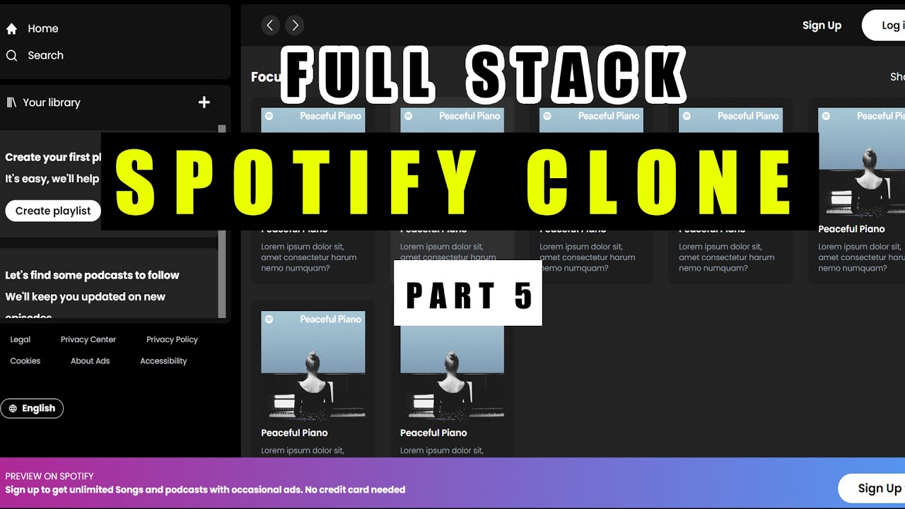 Spotify Clone With React Js And Node Js Tutorial 5 Youtube