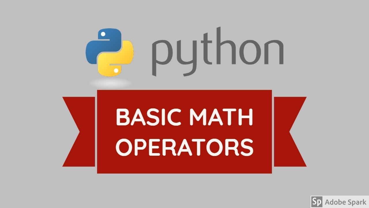 Basic Math Operators Python For Beginners Youtube