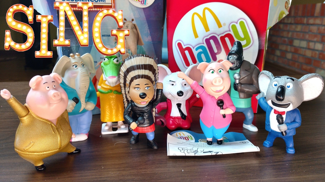 Sing Figures 8 Sing Movie Happy Meal Mcdonalds Toys European Sing