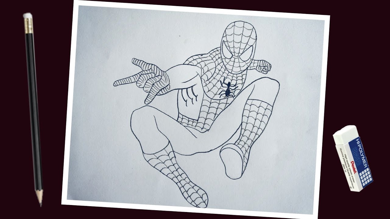 How To Draw Spiderman Step By Step Full Body Spider Man Drawing A