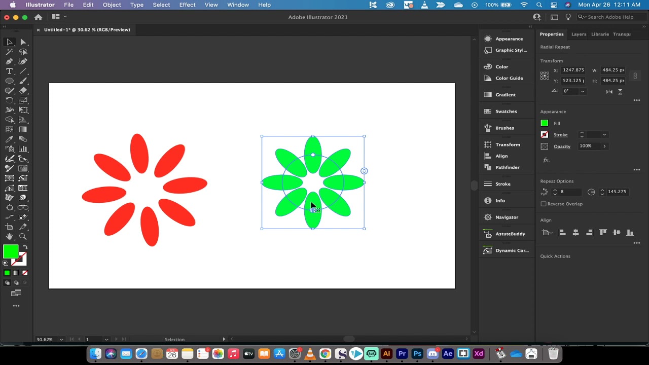 Create A Circular Repeating Pattern Adobe Illustrator Cc 2021 Youtube