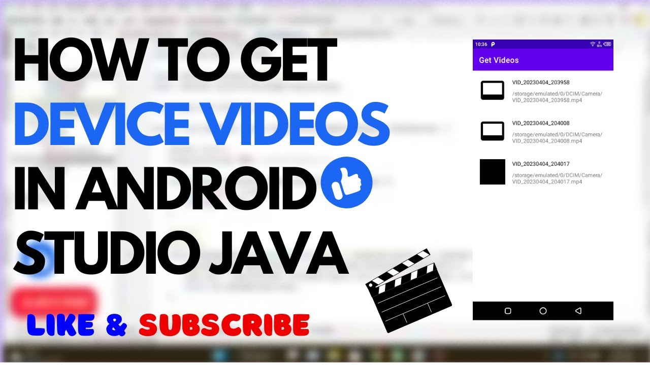 How To Get Videos From Device Android Studio Java Video Player App
