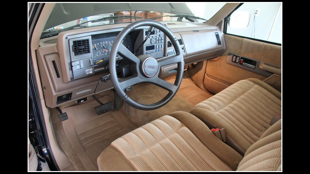 1993 Gmc Sierra Sle C1500 Shortbed Interior Youtube