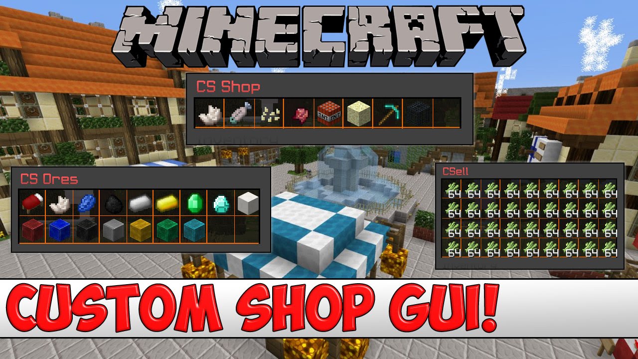 Minecraft Plugin Tutorial Custom Shop Gui Youtube