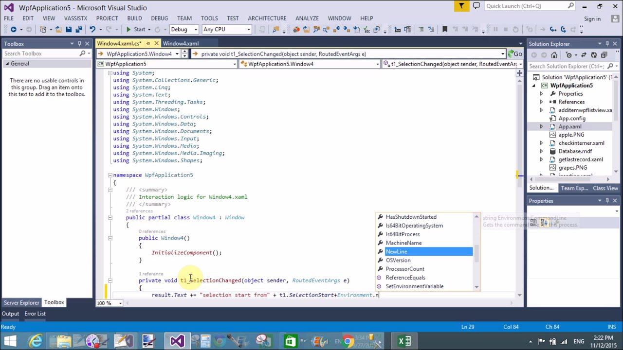 Wpf Textbox Properties Attributes Like Spellcheck Youtube