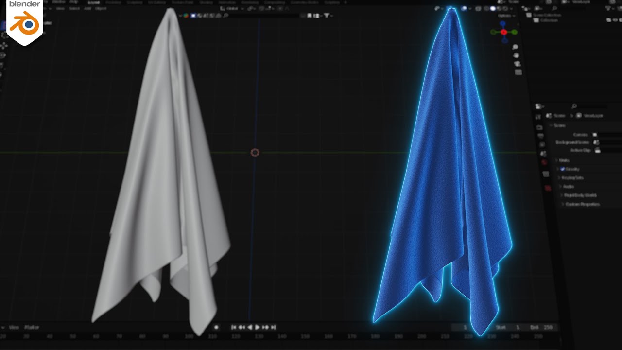 How To Make A Quick Cloth Simulation In Blender Youtube