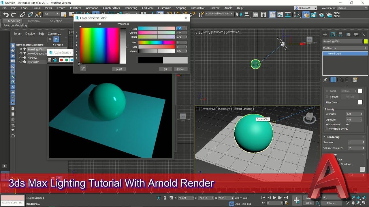 3ds Max Lighting Tutorial With Arnold Render For Beginner Youtube