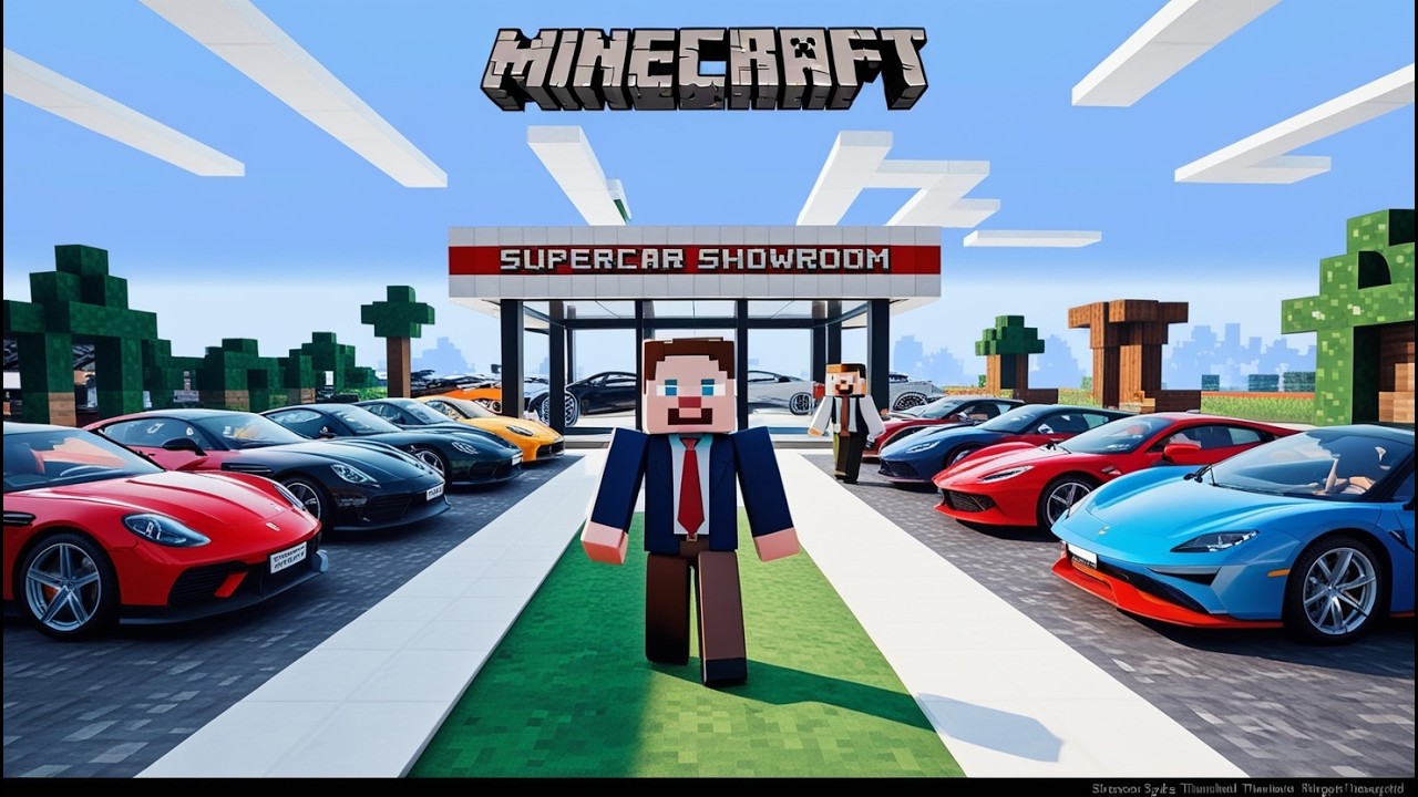 I Opened A Super Car Showroom In Minecraft Youtube