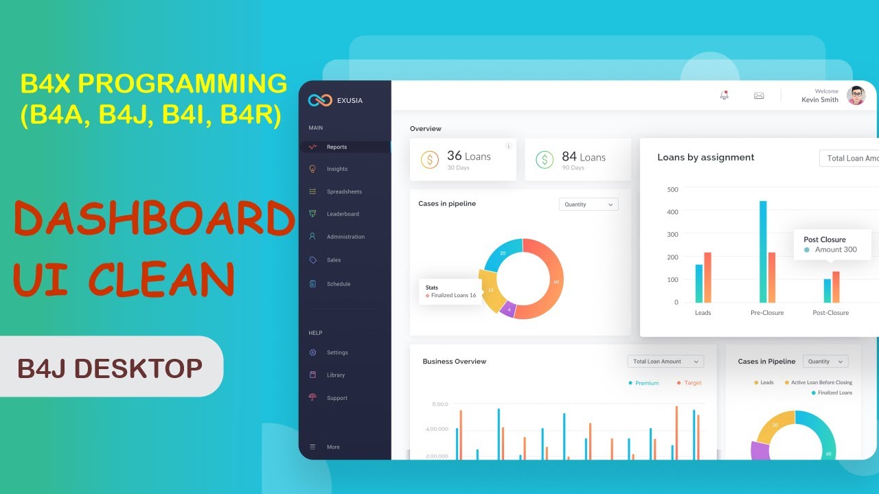 B4x Programming B4j Borderless Dashboard Ui Clean Youtube