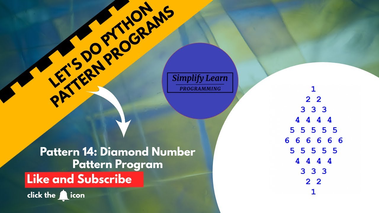 How To Create Diamond Number Pattern Program Python Program Youtube