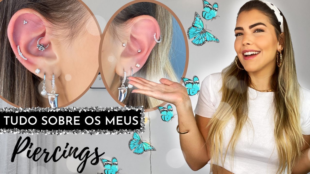Tudo Sobre Os Meus Piercings Joias Novas Youtube