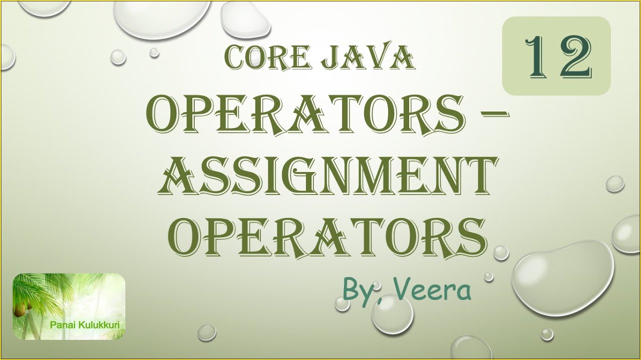 Core Java Assignment Operators Youtube