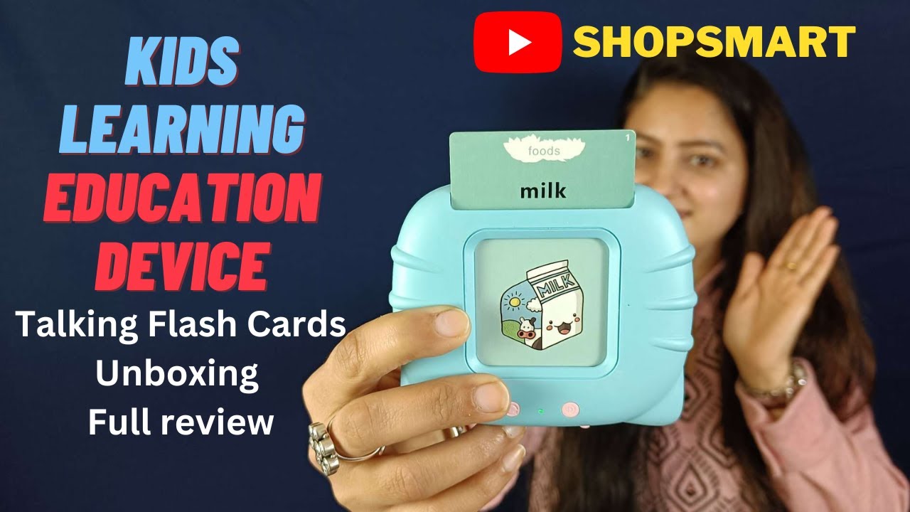 Talking Flash Cards Review Kids Learning Education Device Unboxing