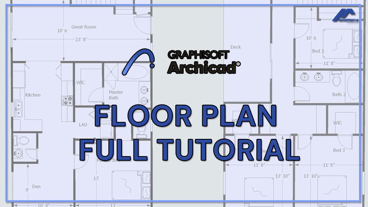 Archicad 24 Complete Floor Plan Tutorial Start To Finish Youtube
