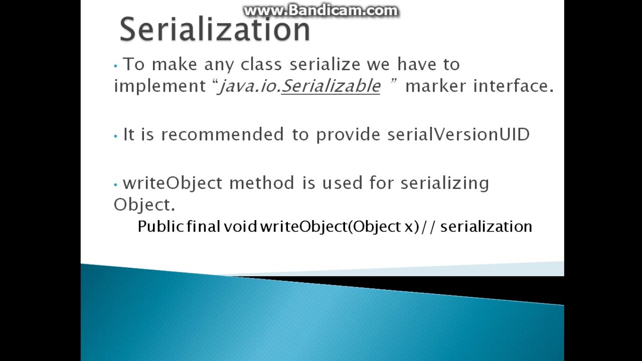 Java Serialization And Deserialization Youtube