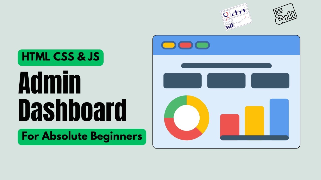 Admin Dashboard Using Html Css Js For Absolute Beginners Html Css