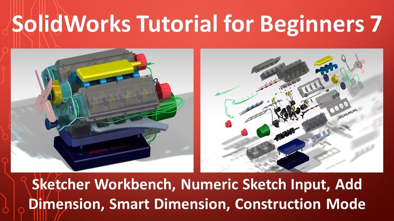 7 Solidworks Tutorial For Beginners Numeric Sketch Input Add