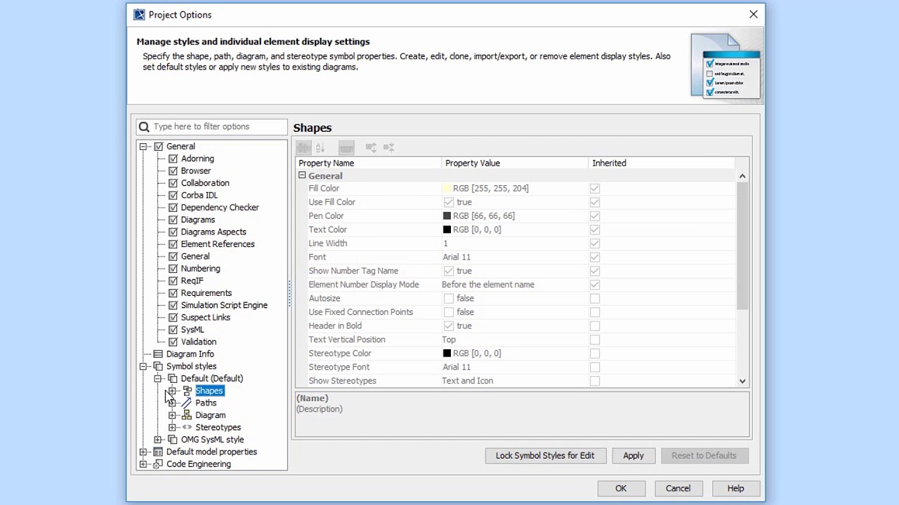 Magicdraw User Interface Project Options Youtube