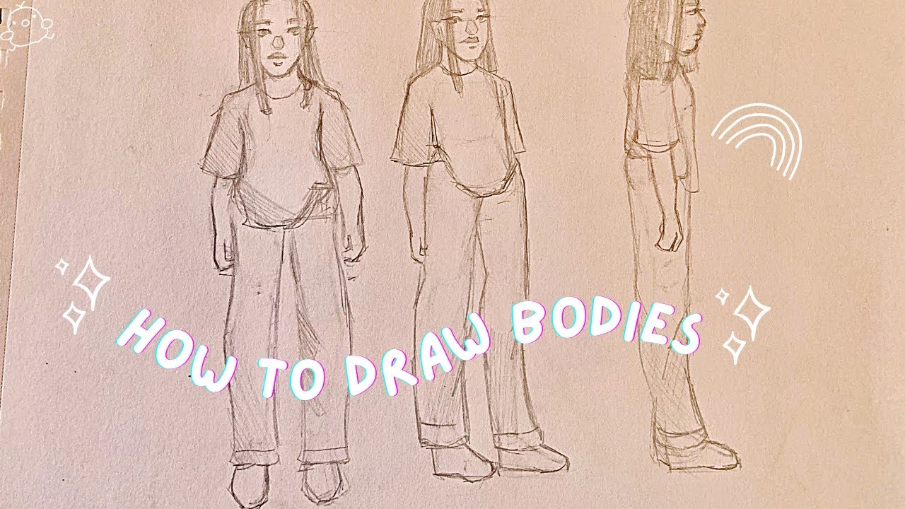 How To Draw A Body For Beginners Female Youtube