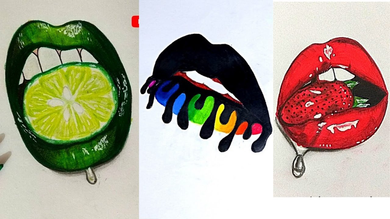 Easy Drawing Ideas Lips Infoupdate Org