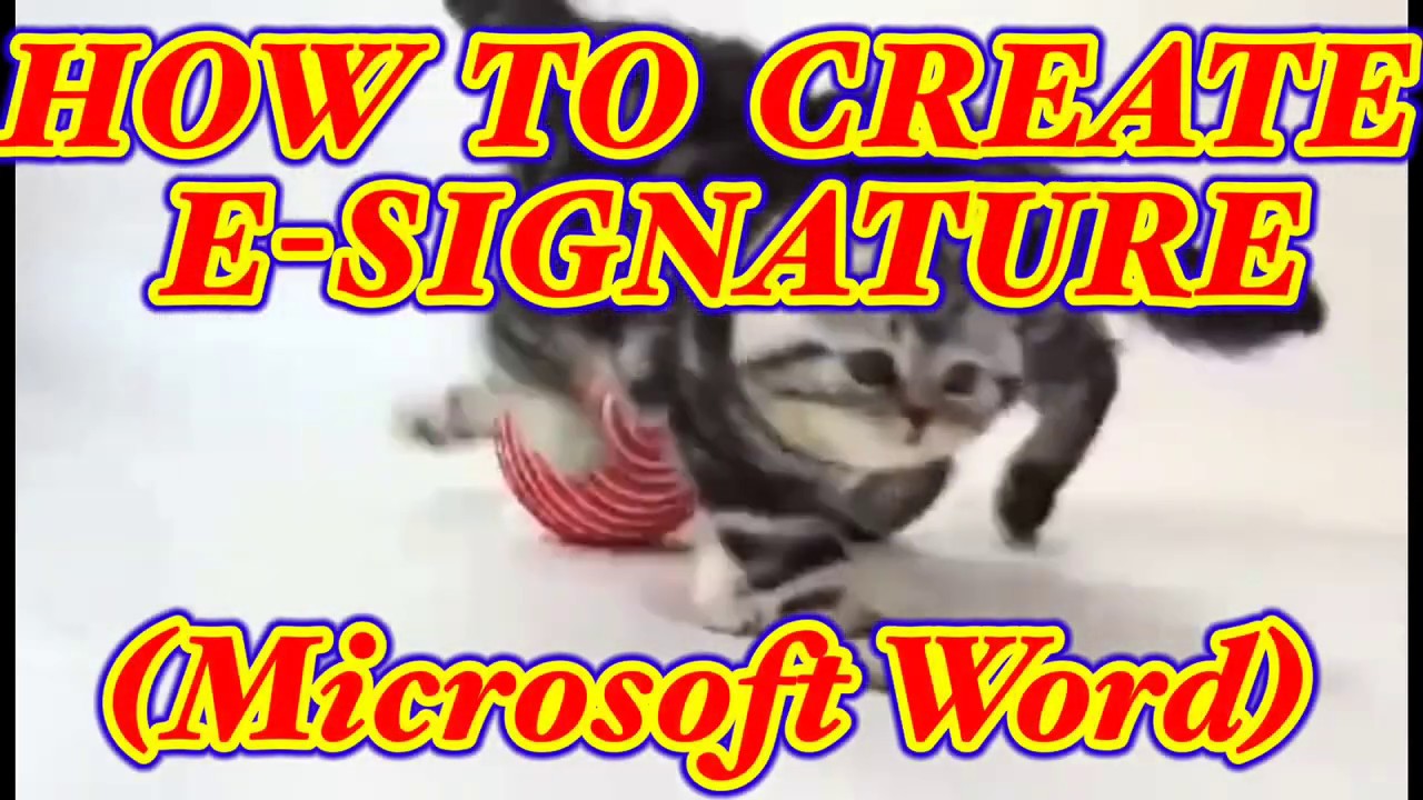 How To Create E Signature Youtube