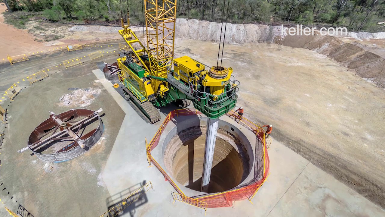 Large Diameter Shaft Drilling Timelapse Keller Youtube