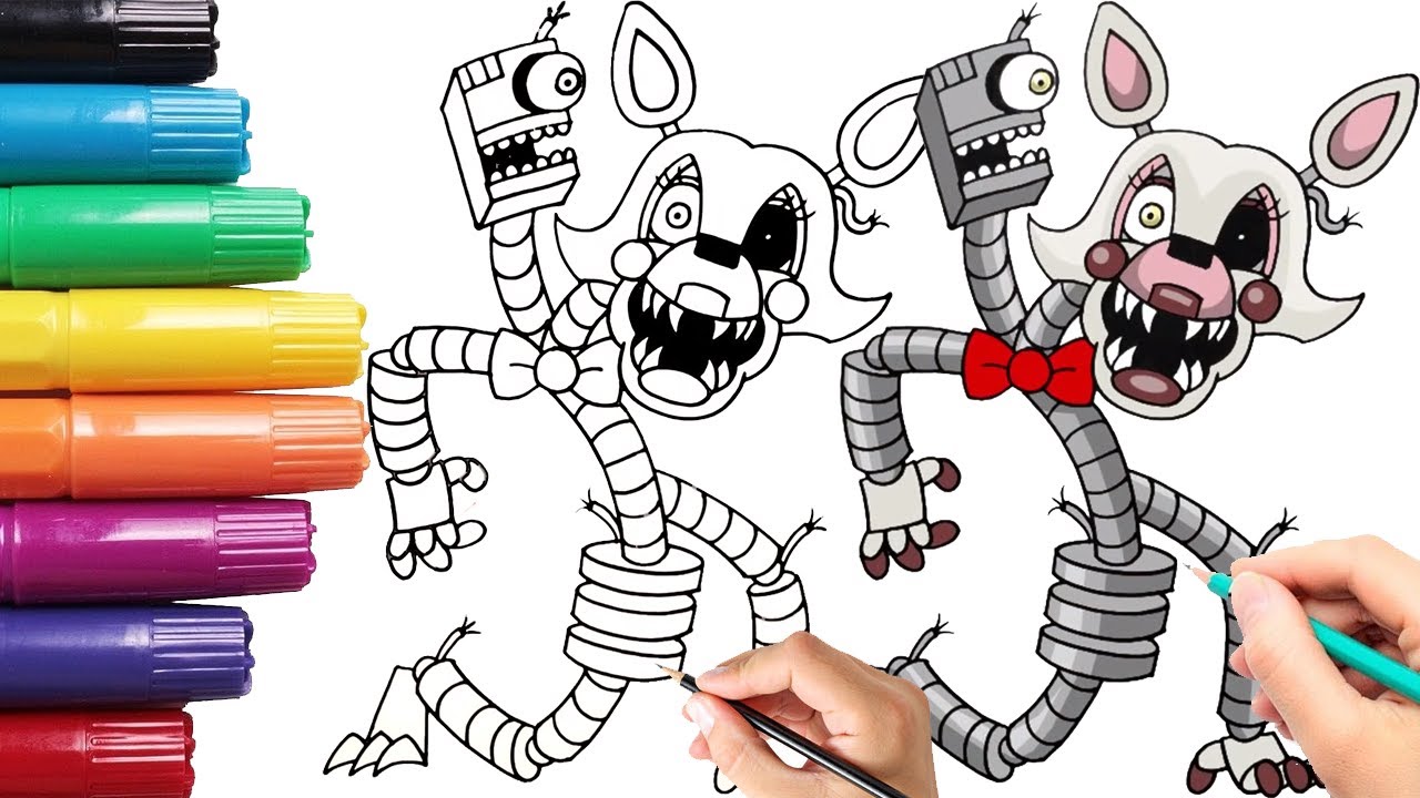 How To Draw Mangle Fnaf 2 Video Lesson Youtube